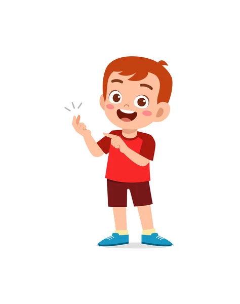 Cute Little Boy Stand Give Salute Pose Stock Vector by ©colorfuelstudio ...