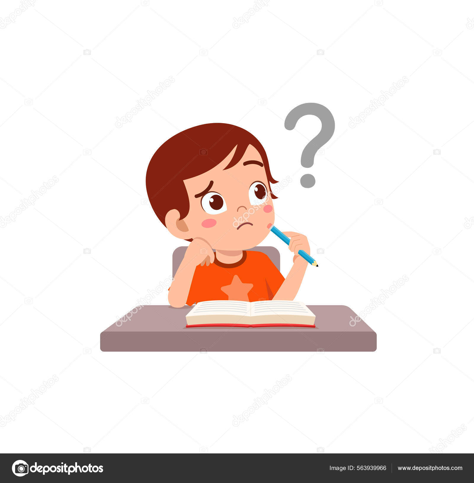 Kid Confused Clipart