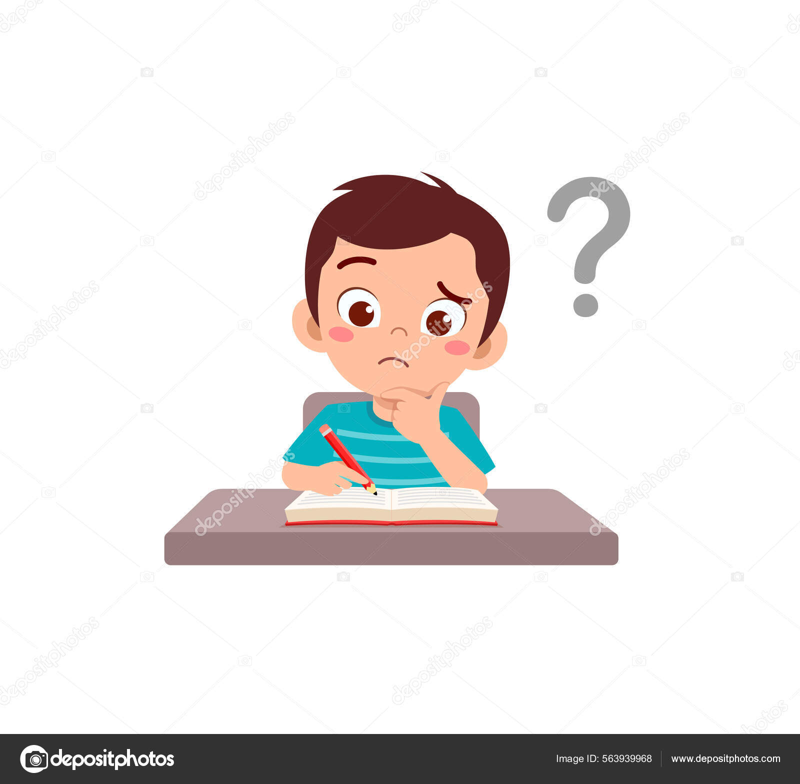 A Smart Boy Clipart Confused