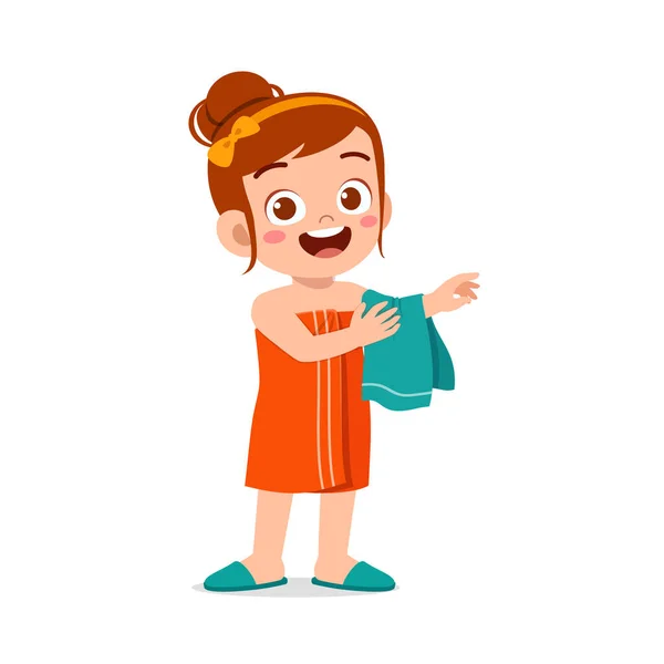 끝나고 수건으로 말리는 스톡 벡터 - ©colorfuelstudio 586053830