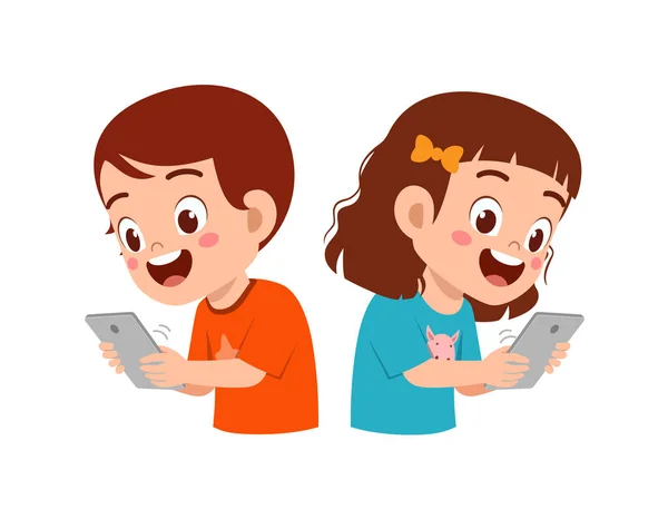 Kids Texting Clipart