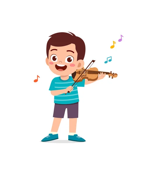 Little Kid Playing One Drum Feel Happy Stock Vector by ©colorfuelstudio ...
