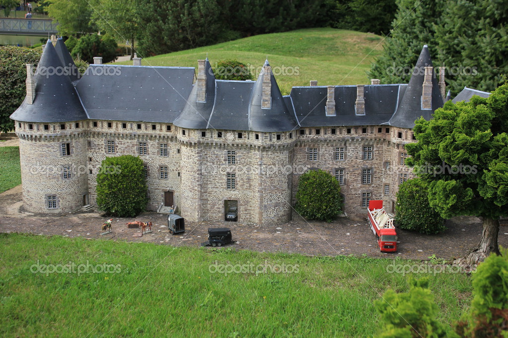 Castle with blue roof — Stock Photo © olgamjobfr #42575763