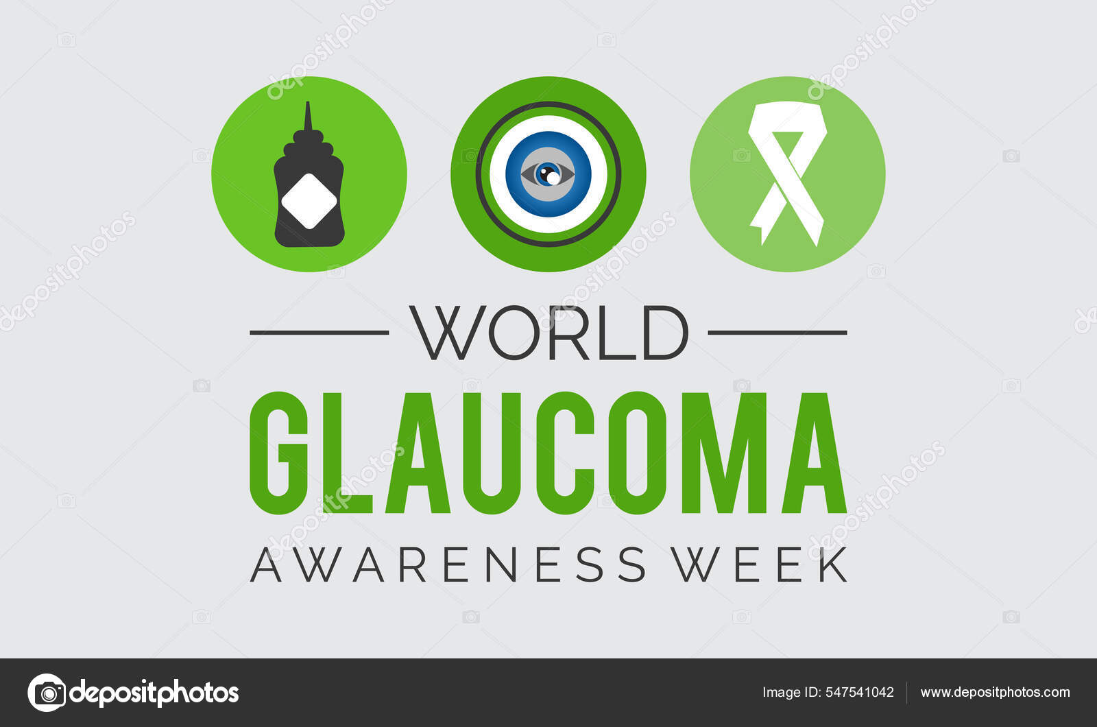Glaucoma Awareness Week Vector Template Design Banner Card Poster ...