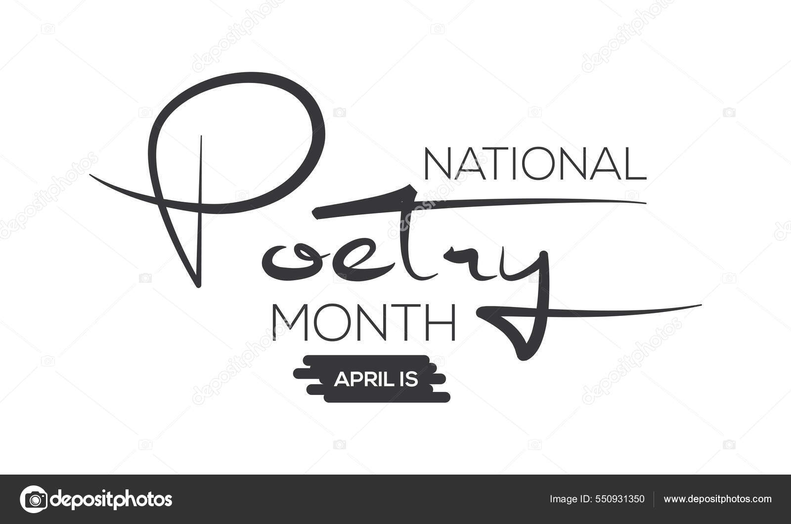 National Poetry Month Literature Greeting Template Banner Card Poster ...