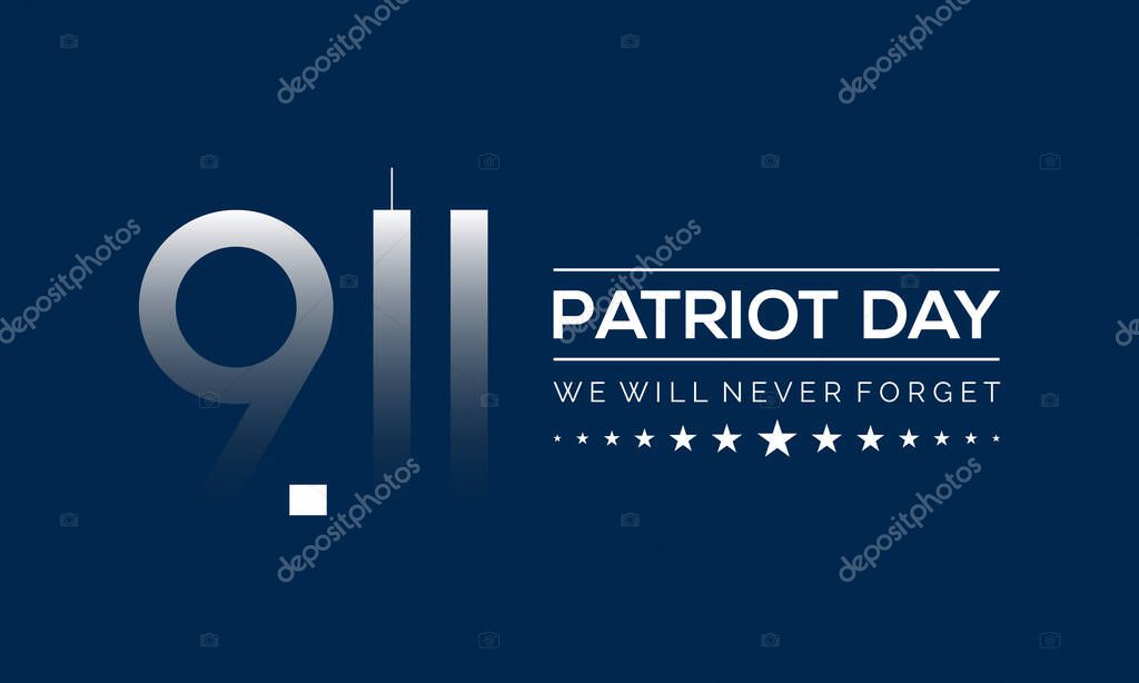 Día del Patriota. Memoria del 11 de septiembre 9 / 11 USA. Plantilla ...