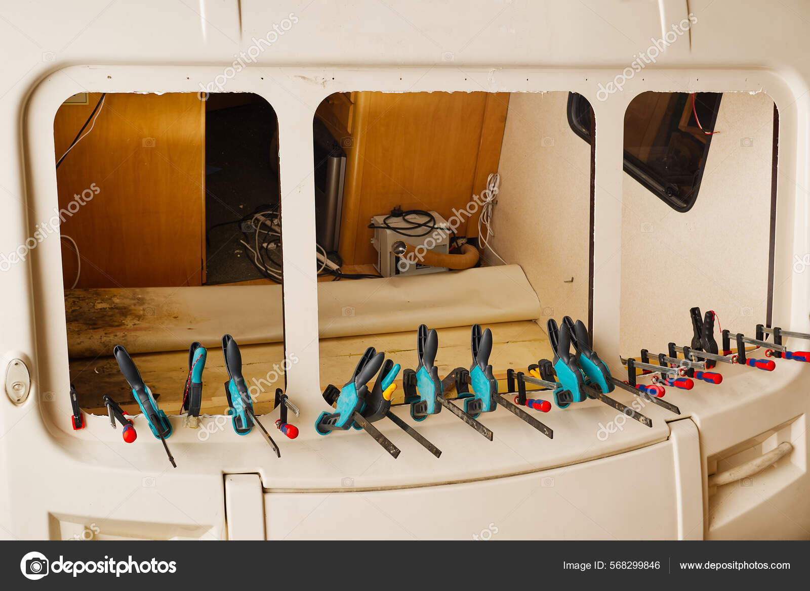 Restoring caravan after a leak from window. Rotten frame replacement ...