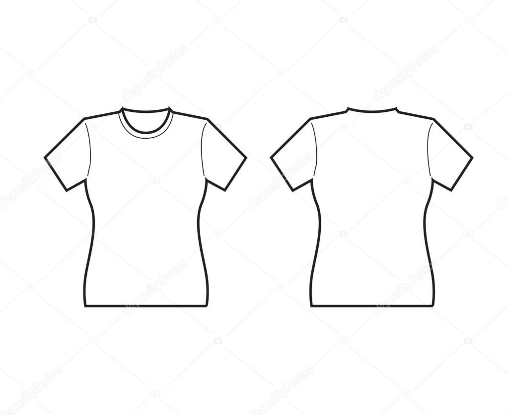 White Shirt Front And Back Template