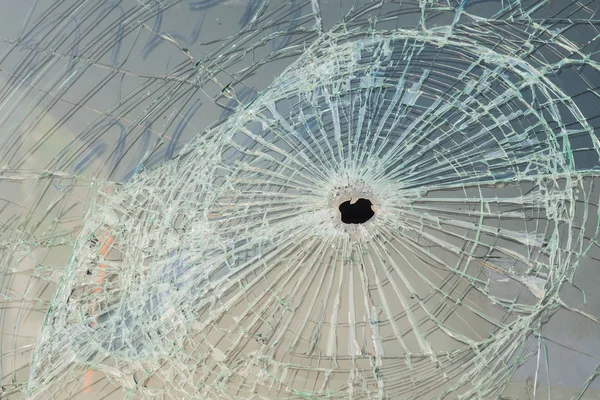 Car with bullet holes in the windshield - Stock Image - Everypixel