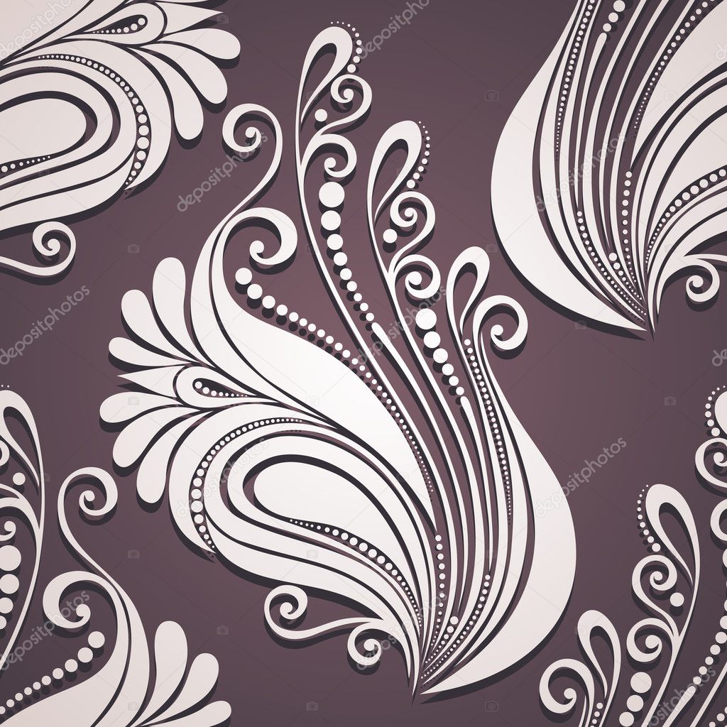 Seamless Ornate Pattern (Vector) — Stock Vector © Krivoruchko #46734389