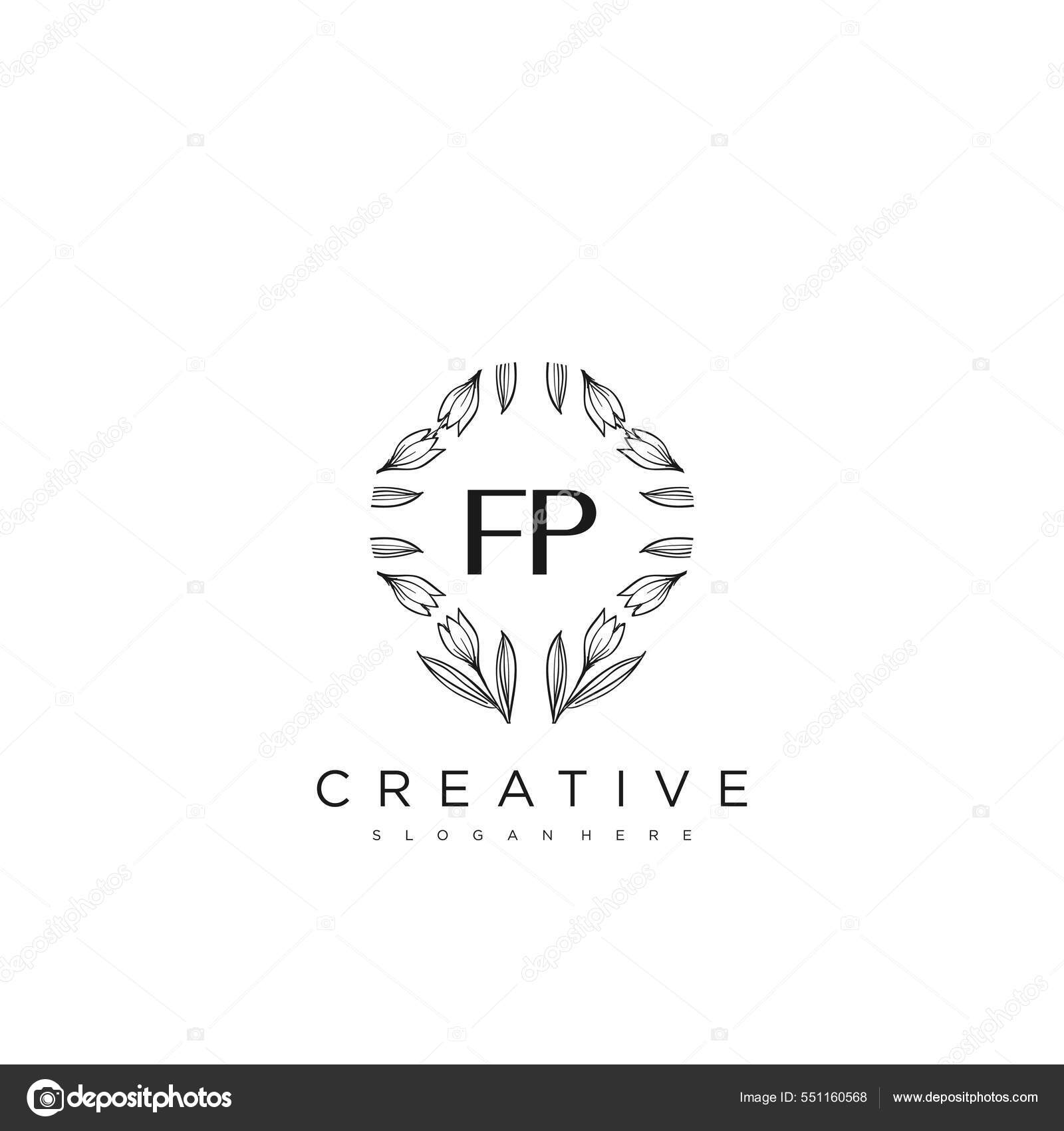 Initial Letter Flower Logo Template Vector Premium Vector — Stock Photo ...