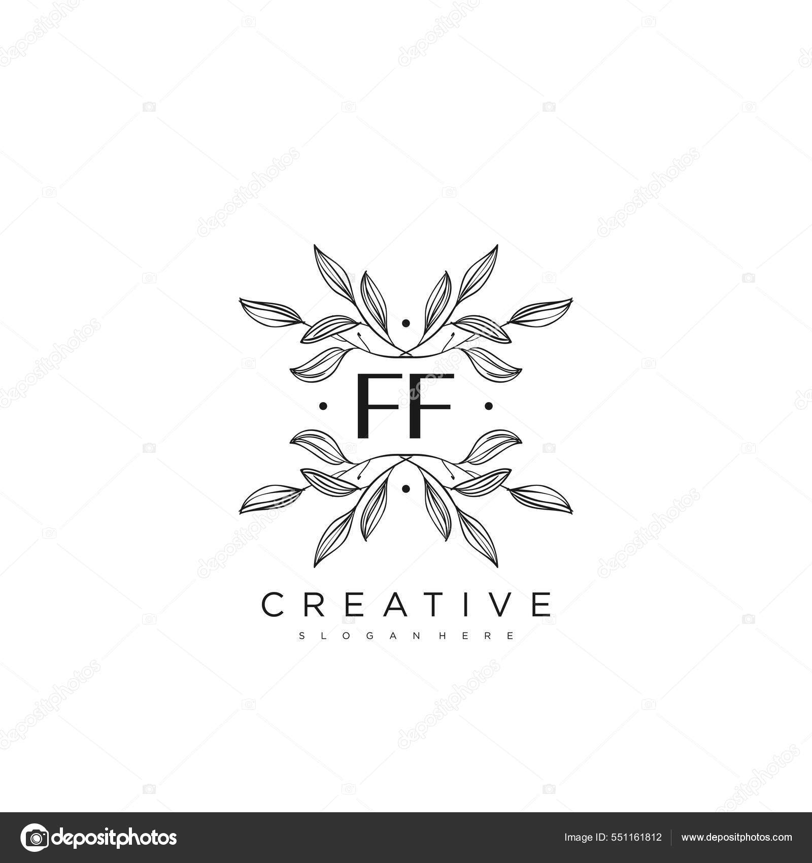 Initial Letter Flower Logo Template Vector Premium Vector — Stock Photo ...