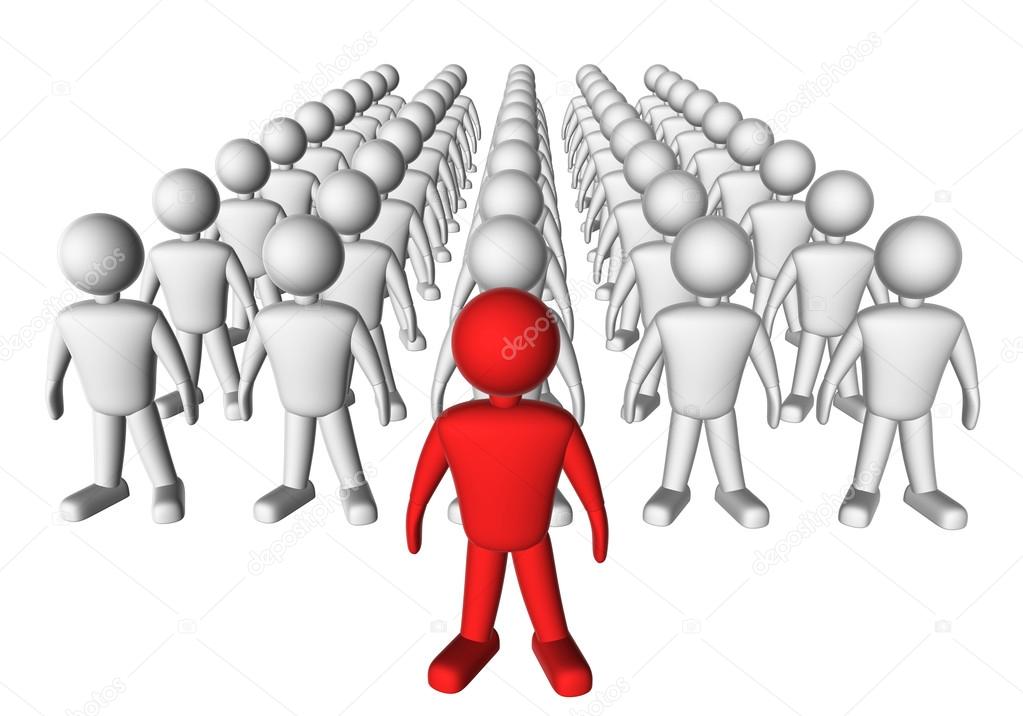 3d person icon leadership and team — Stock Photo © Kurtcan #35418959