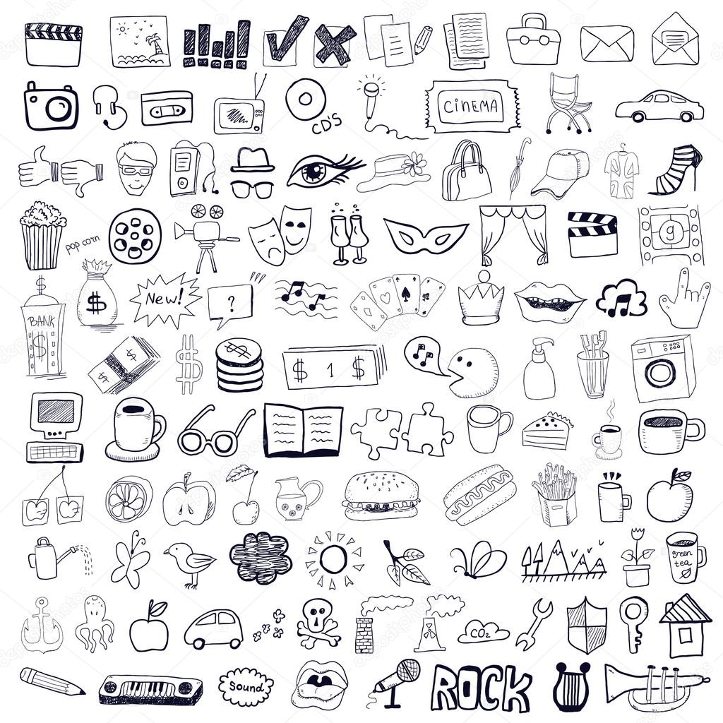 Hand drawn symbols — Stock Vector © orfeev #33778587 Hand drawn symbols — Stock Vector © orfeev #33778587