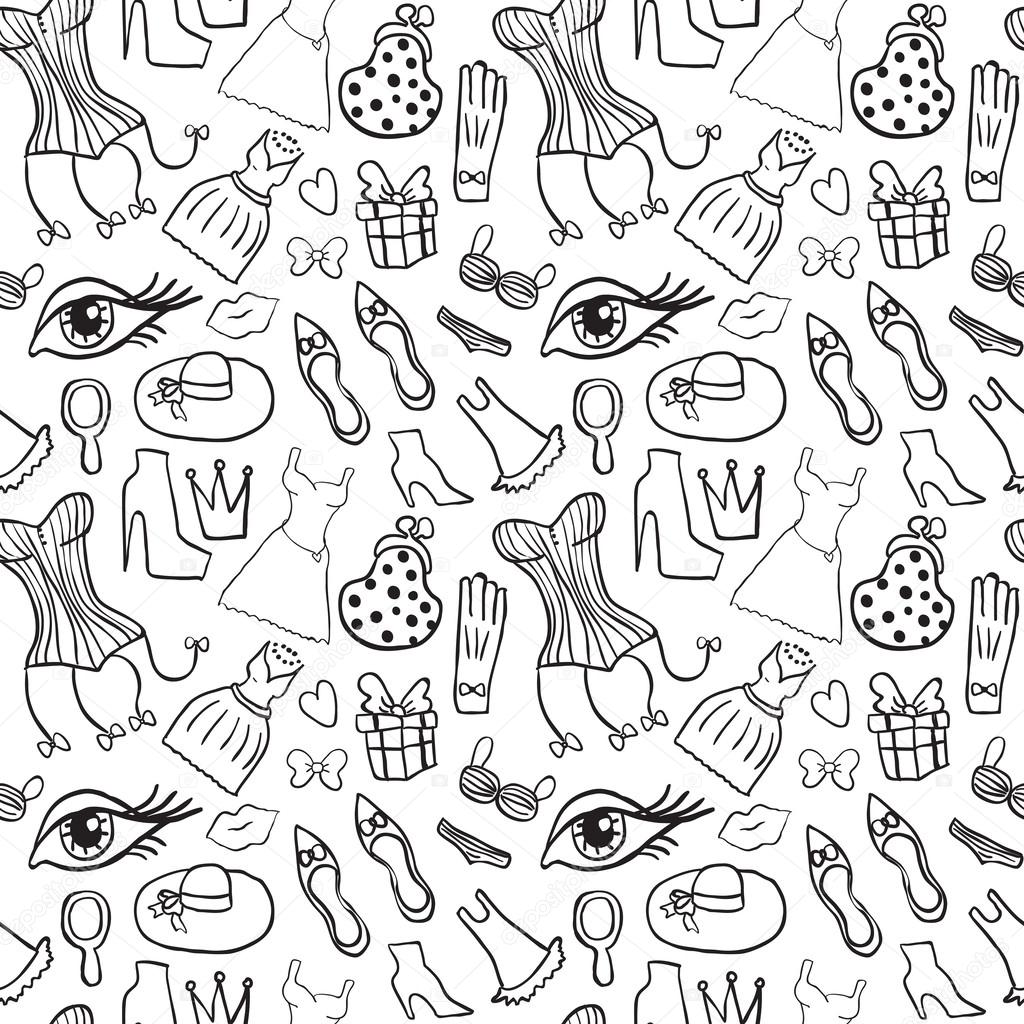 Women accessories seamless pattern Stock Vector by ©orfeev 39907915