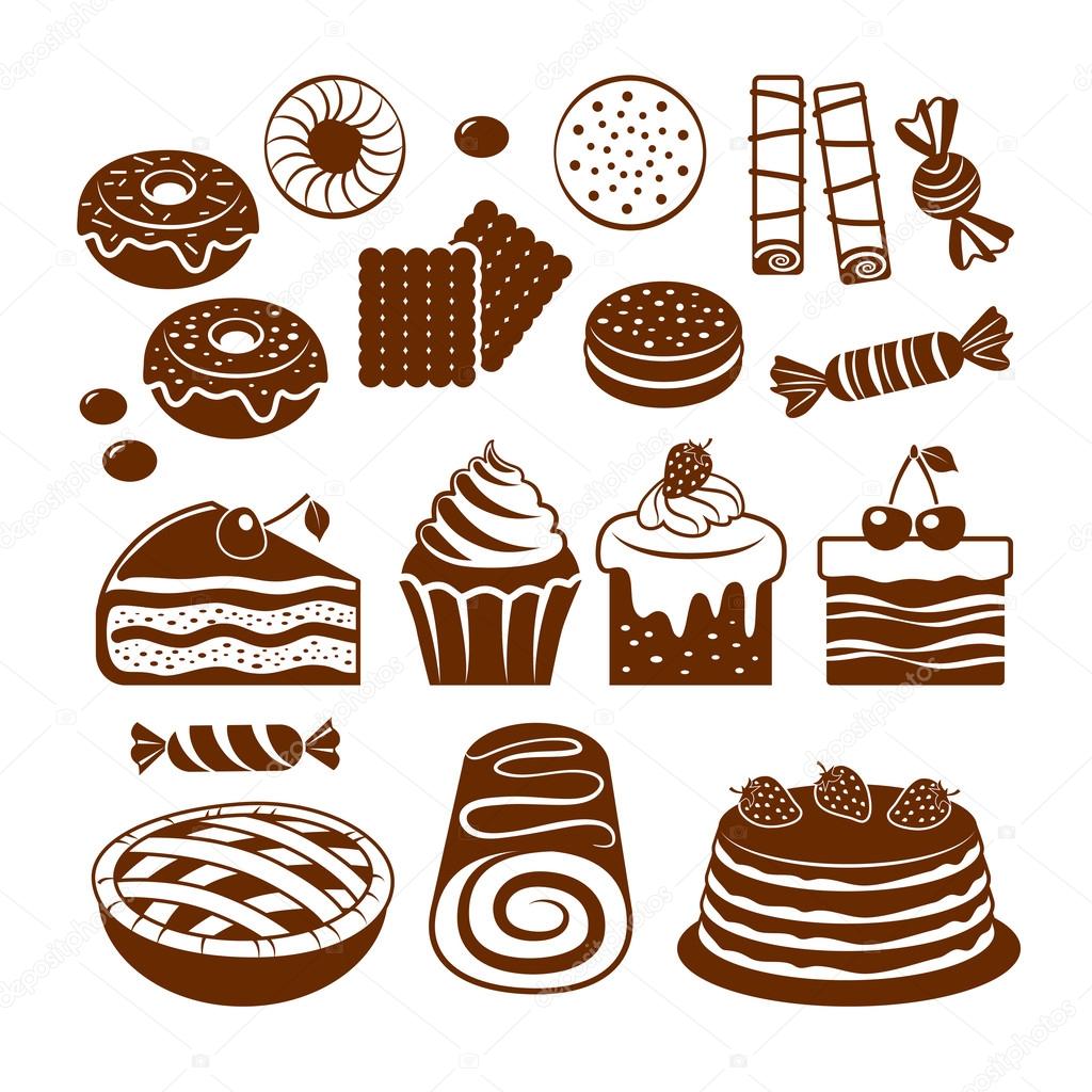 Juego de iconos de pastelería . Vector de stock por ©akademik33 47614989