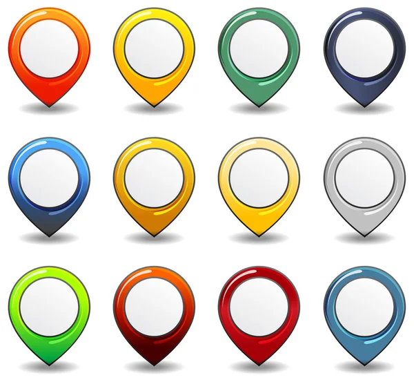 Map Markers Stock Vector Image by ©human_306 #6852568