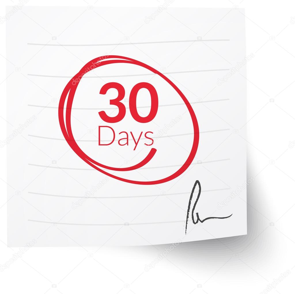 Deadline Note 30 Days Stock Vector by ©designpraxis 35803305