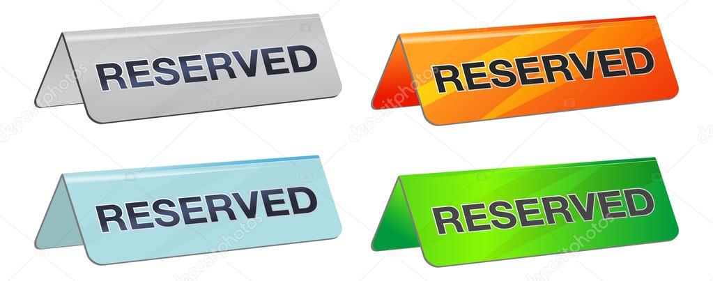 Reserved sign Vector Art Stock Images | Depositphotos