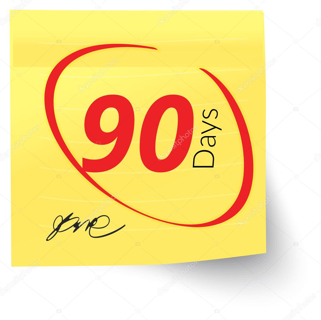Deadline Note 90 Days Stock Vector by ©designpraxis 36389697
