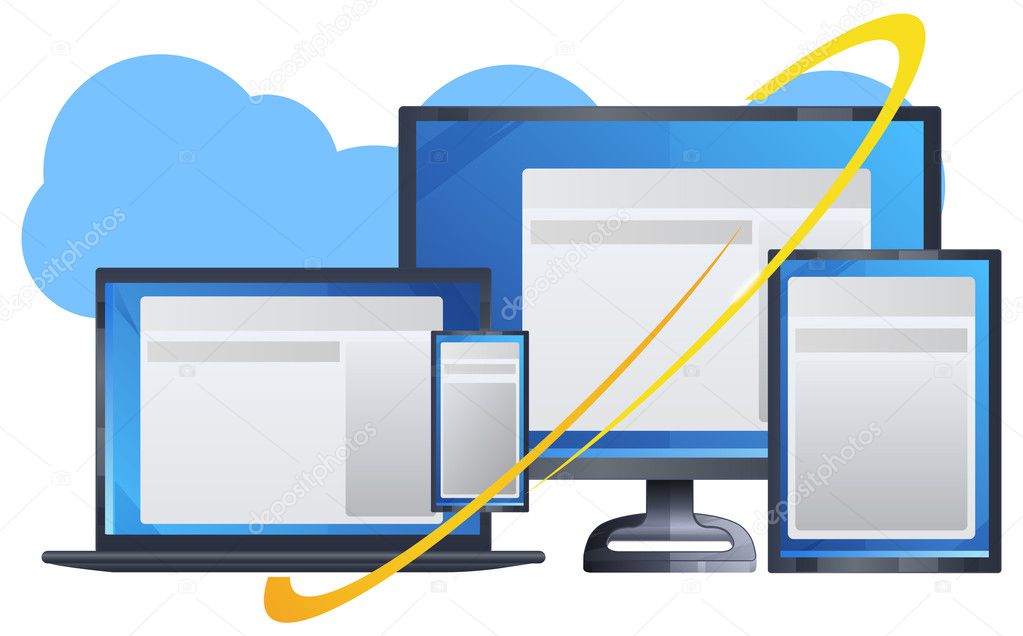 Responsive web design across various devices Stock Vector Image by ...