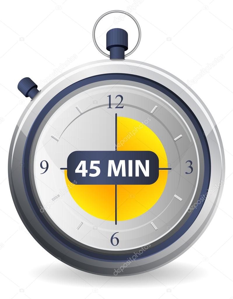 Timer Icon - 45 Minutes — Stock Vector © designpraxis #41923899