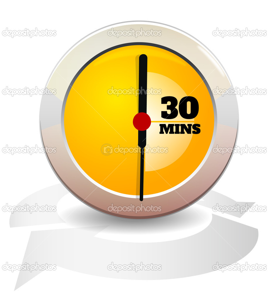 Timer Icon - 30 Mins Stock Vector Image by ©designpraxis #50966143