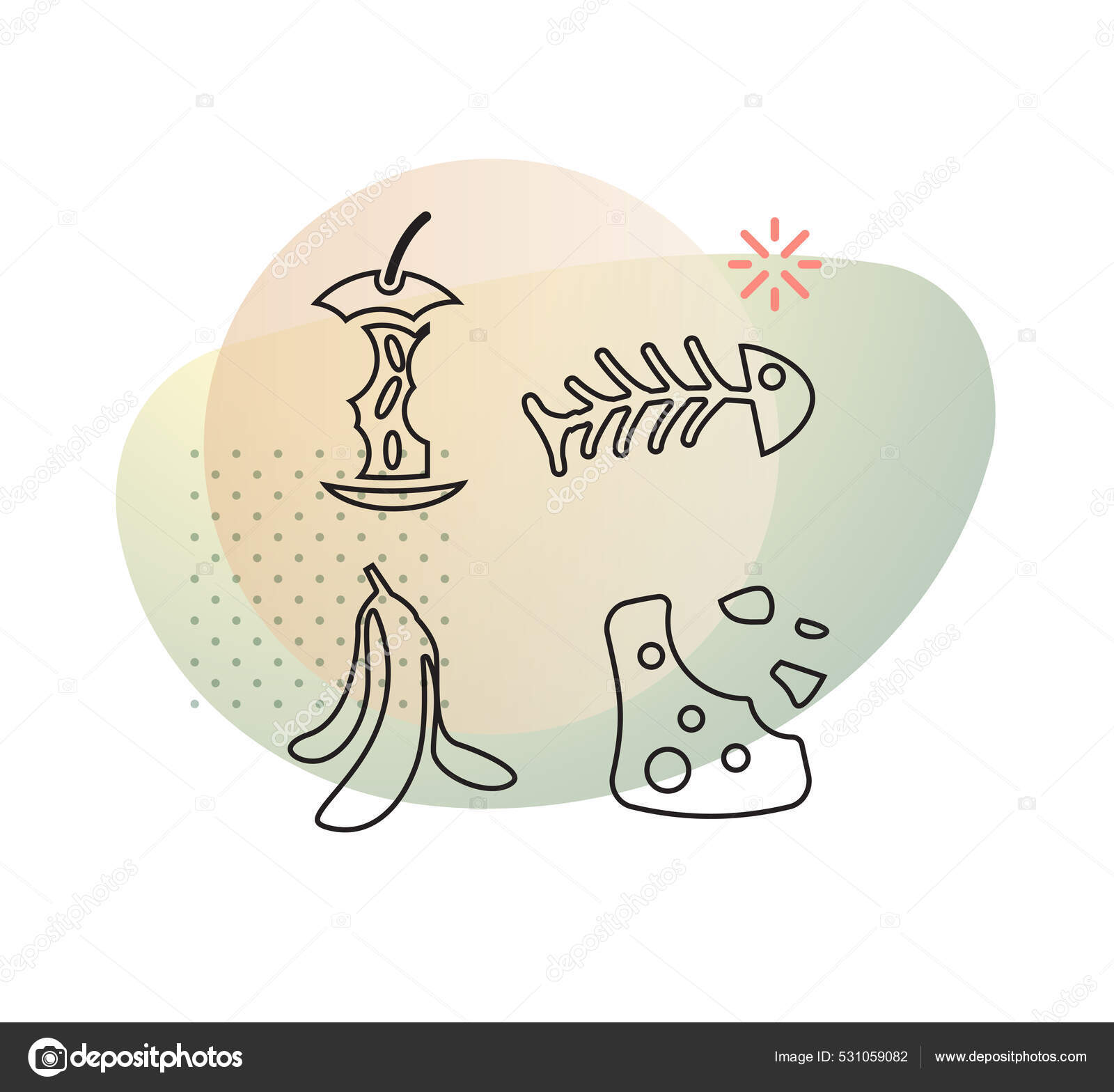 Wet Food Waste Icon Eps File Stock Vector by ©designpraxis 531059082