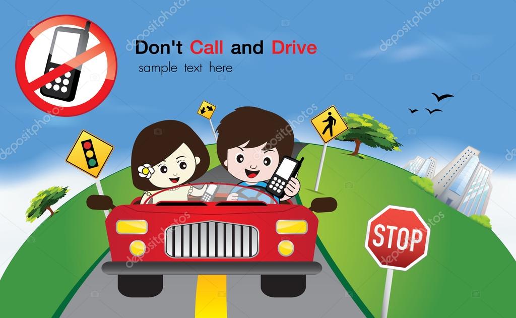 Safety Driving Sign Vector Stock Vector by ©sazori 45523761