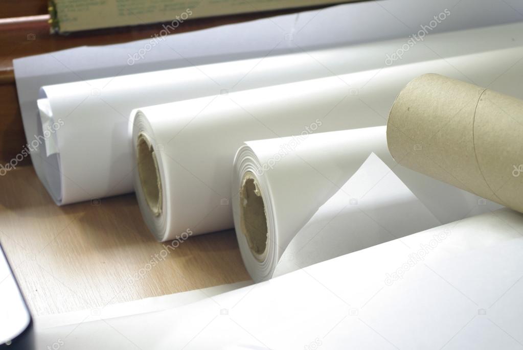 Roll of plotter paper for printing — Stock Photo © glowonconcept #38008467