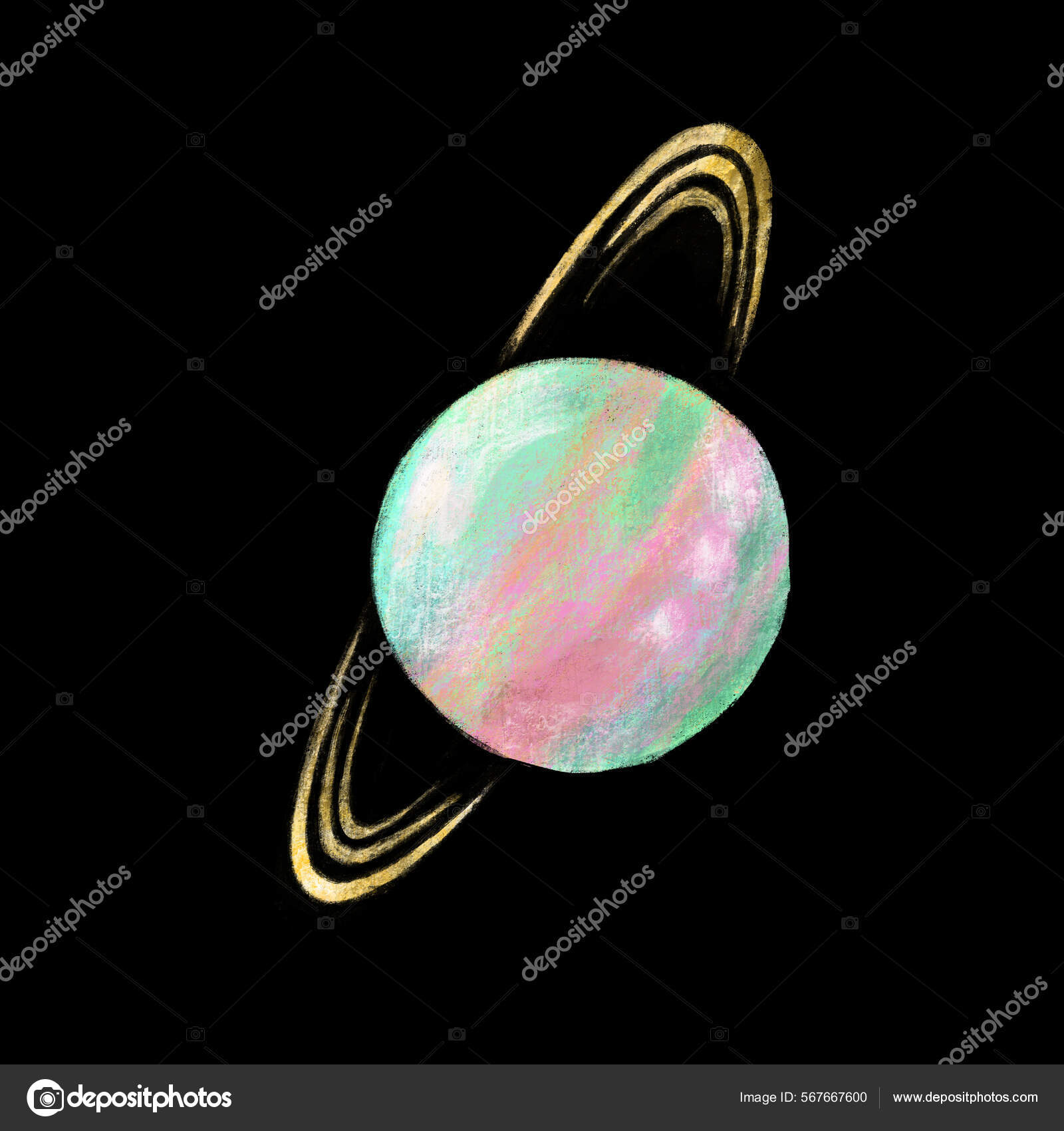 Planet Uranus Drawing