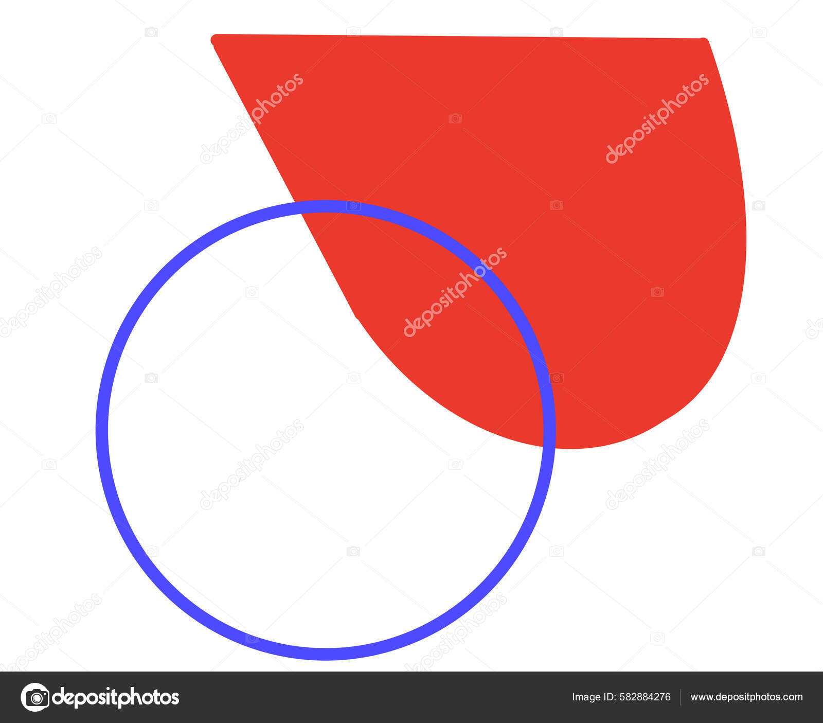 Blank Circle Line Solid Shape Primary Color Kid Children Geometric ...