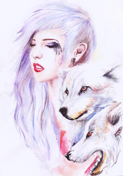 Girl with wolves Stock Photos, Royalty Free Girl with wolves Images ...