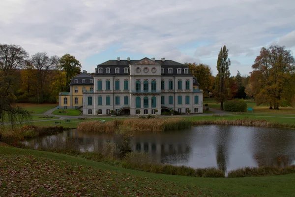 Large mansion or house stands on the former site of the fortress with a ...