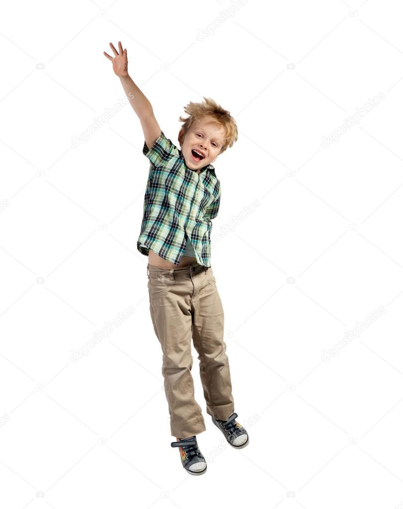 Chico saltando — Foto de stock #41618587 © Vartpilot