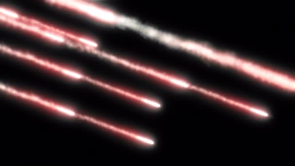 Meteor Shower Animation Isolated Background Alpha Channel — Stock Video ...