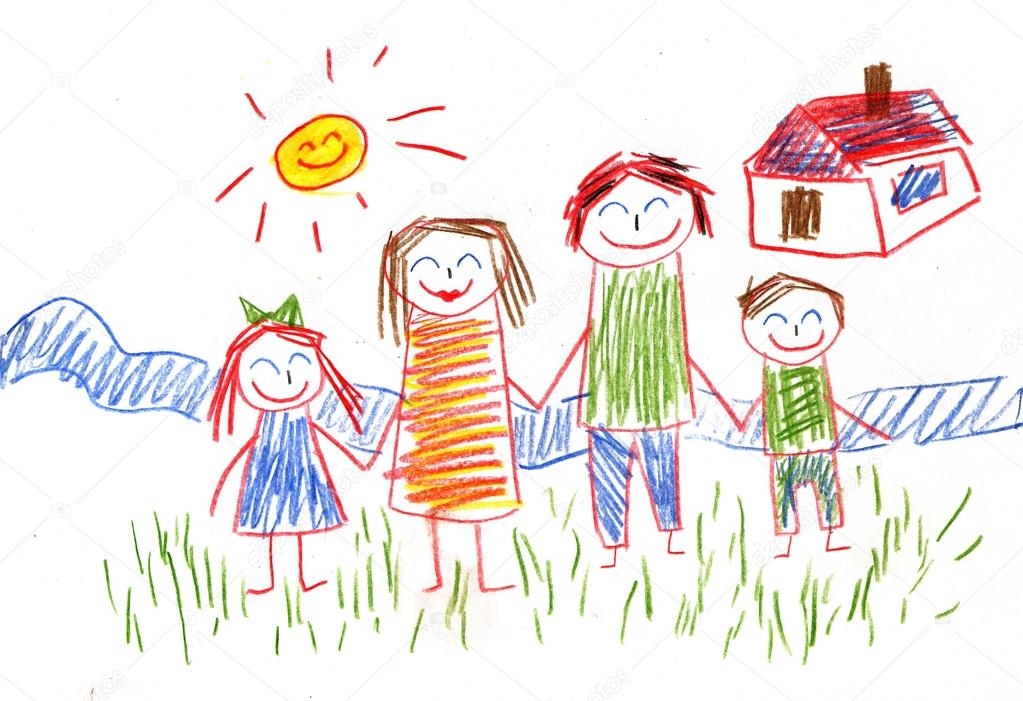 Happy Family Drawing