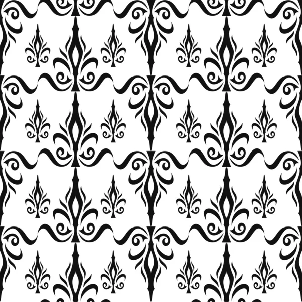 Damask seamless floral pattern. Royal wallpaper. Flowers and crowns in ...