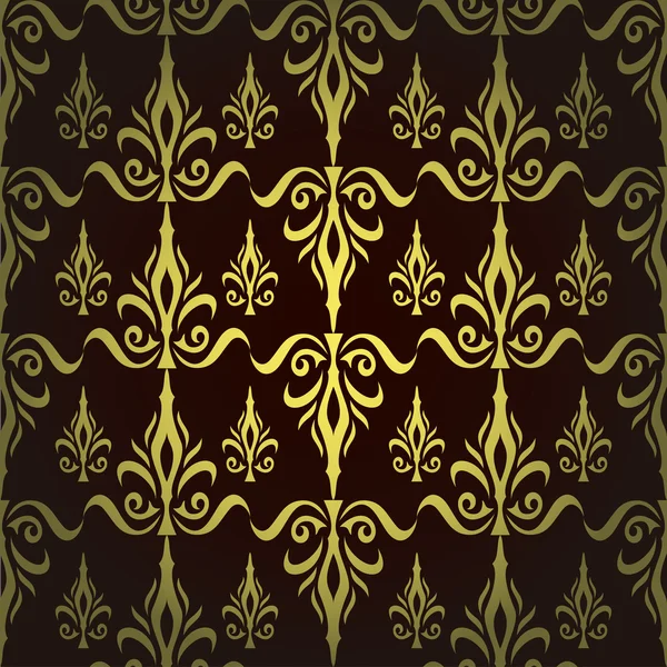 Damask seamless floral pattern. Royal wallpaper. Flowers and crowns on ...