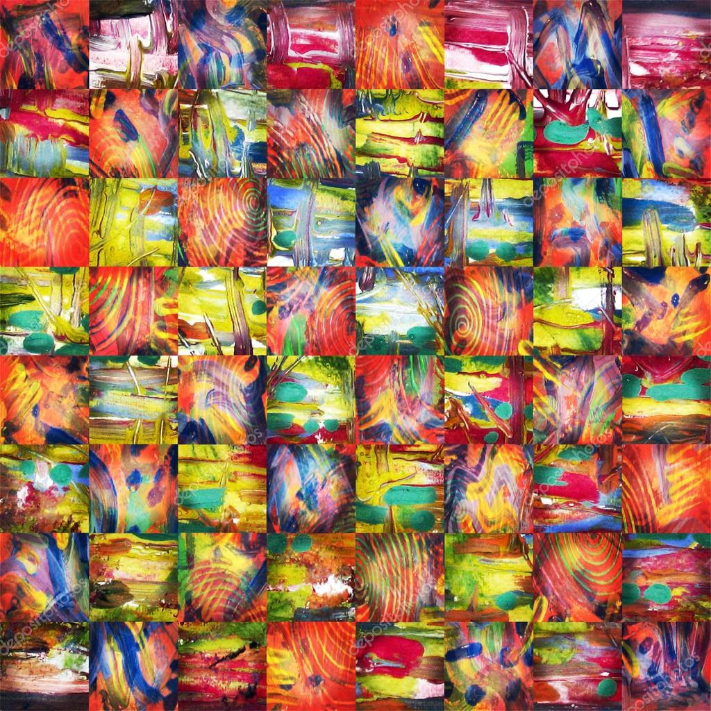 Abstract Painting Patchwork — Stock Photo © sSplajn #33614497