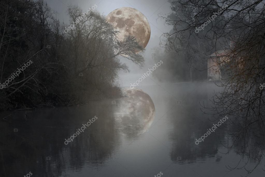 Images: moon river royalty | Full moon river — Stock Photo ...