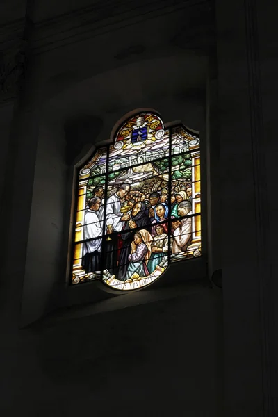 Catholic stained glass window — Stock Photo © zacariasdamata #33857803
