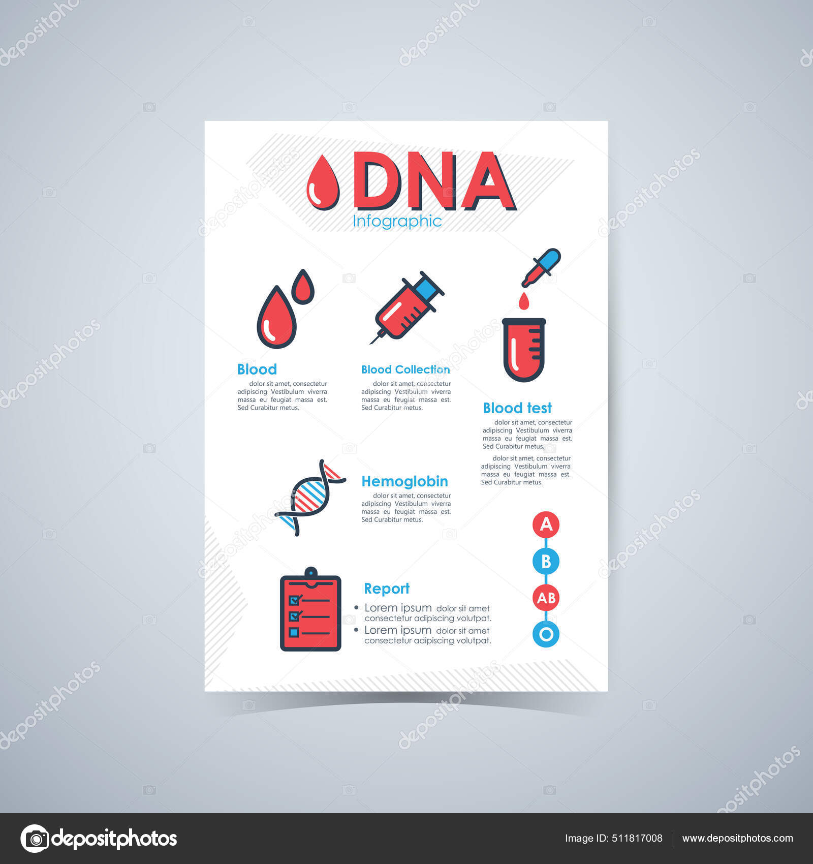 Dna Infographic Report Vector Illustration Stock Vector by ©wissanu ...