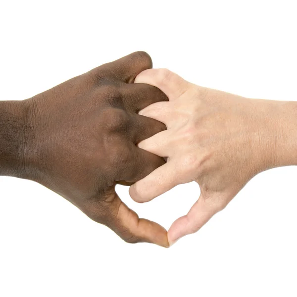 Mixity - Two joint hands symbolizing diversity - isolated, detoured ...