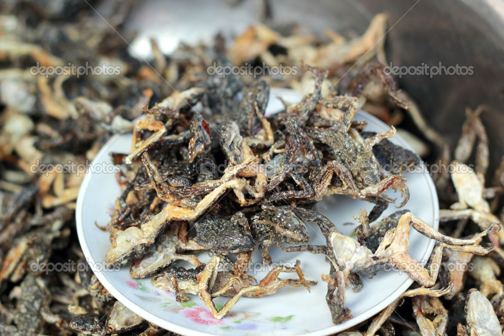 Rana frita en el mercado 2023