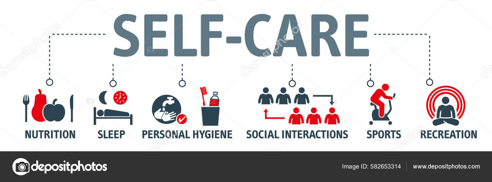 Self Care Vector Illustration Icon White Background Take Care Yourself ...