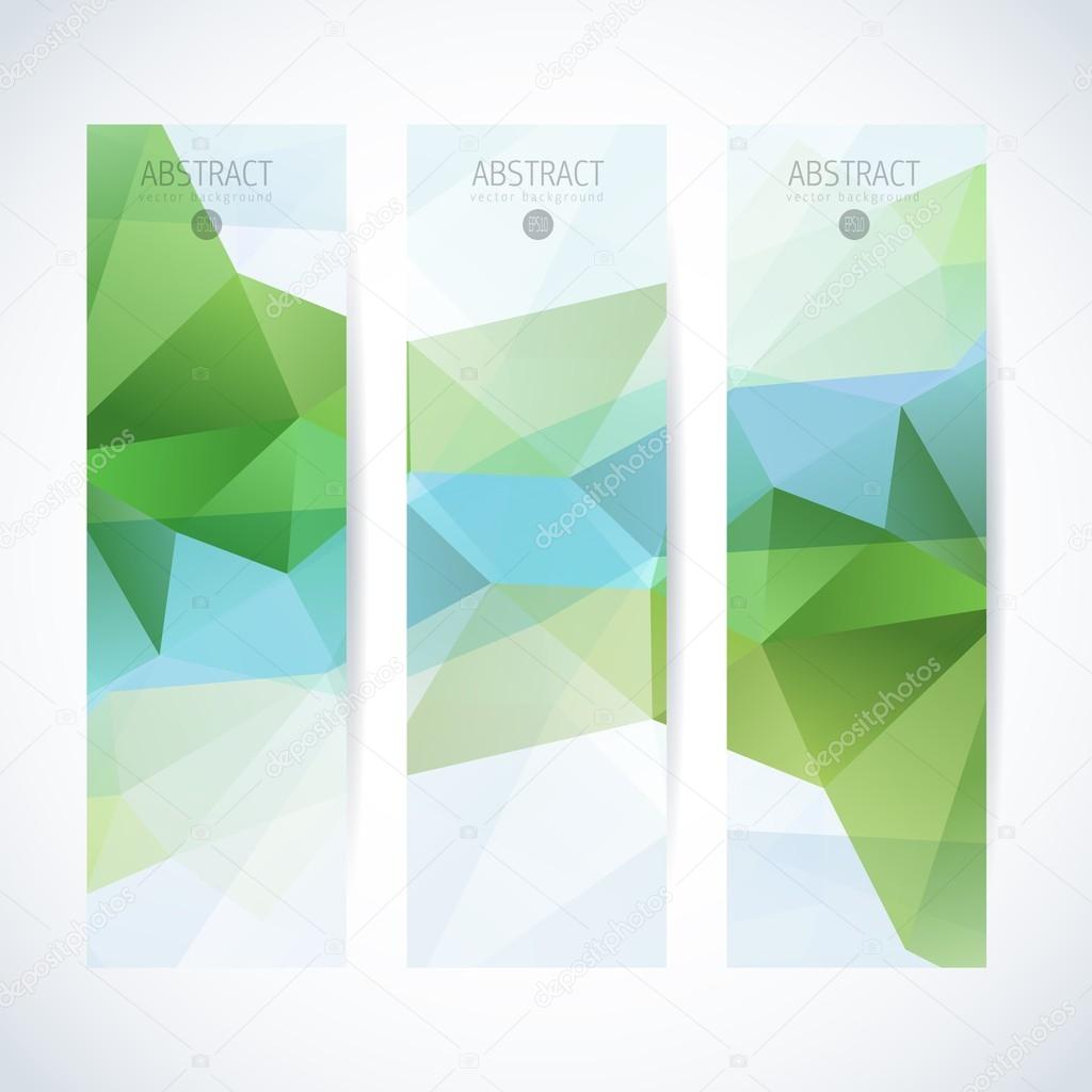 Vertical vector triangle banner set Stock Vector Image by ©Antisana ...