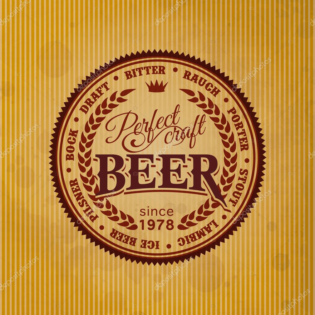 Retro styled label of beer. Stock Vector Image by ©Antisana #42957447
