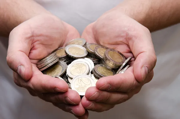 Handful of various coins — Stock Photo © Amvorsuf #111773542