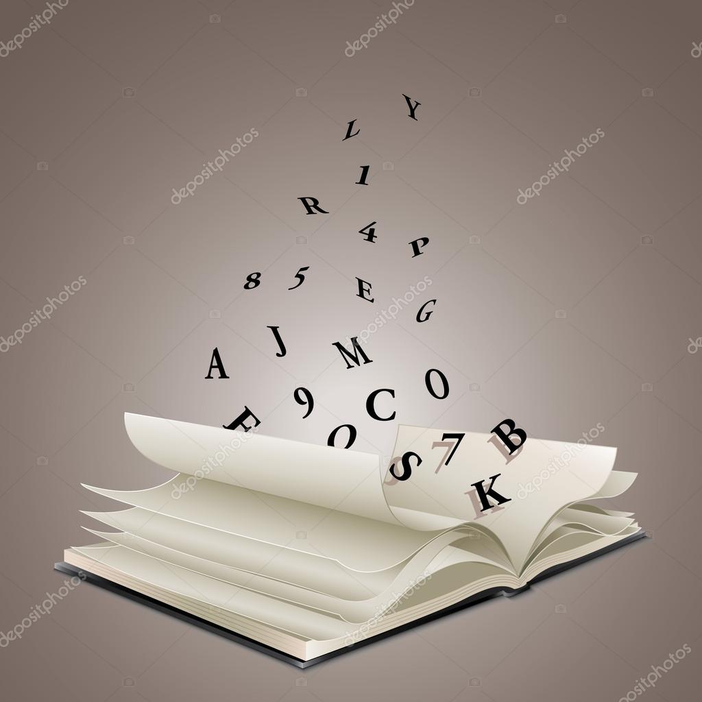 Book & letters Stock Vector Image by ©art_co #33750497